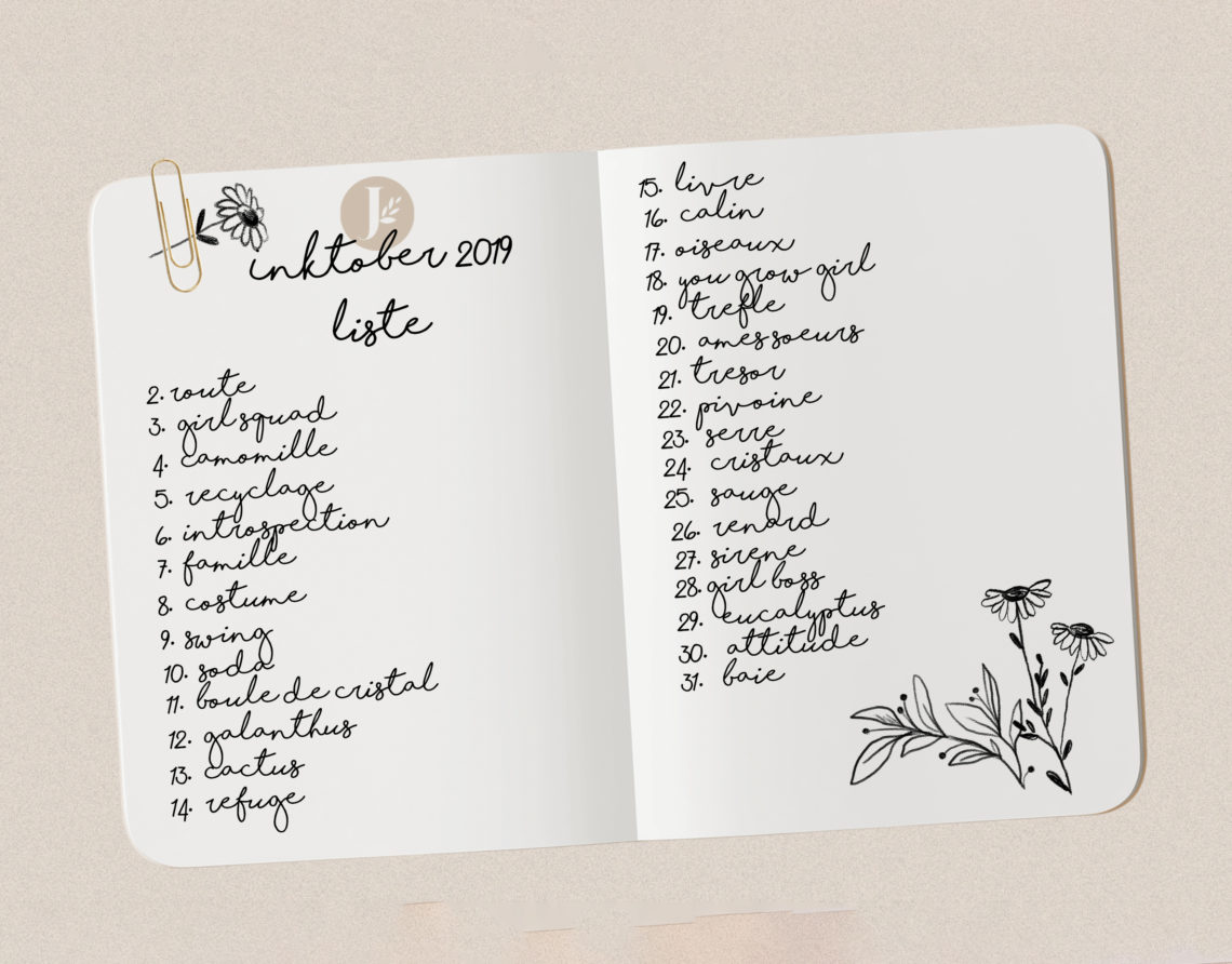 Retour sur le Inktober 2019 – JwithPassion